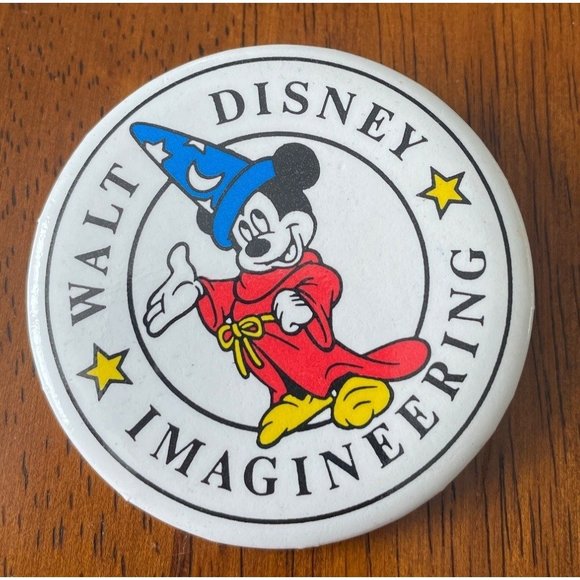 Art | Wdi Walt Disney Imagineering Pin Back 25 Button Sorcerer Mickey ...